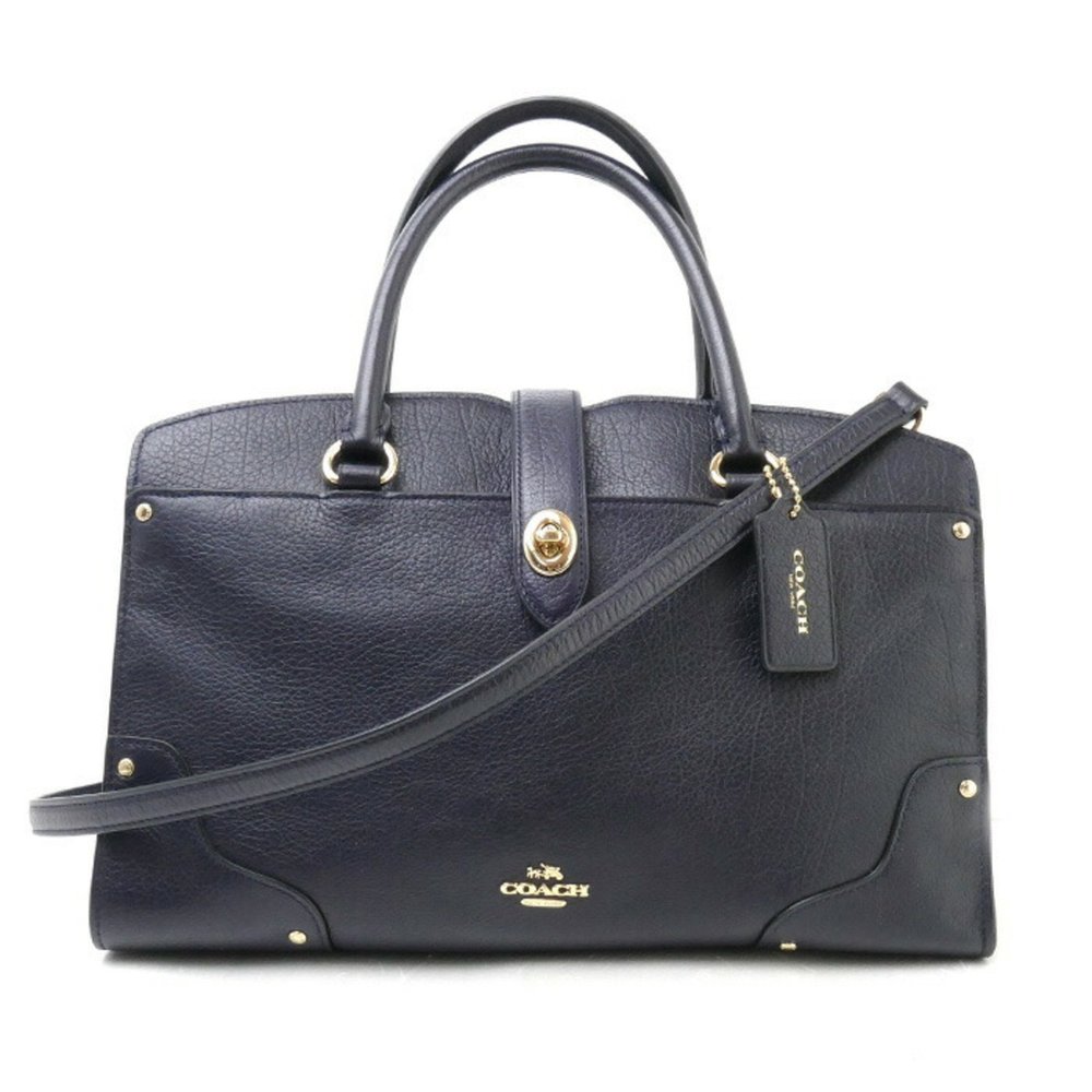 Coach Mercer Satchel 30 2way Shoulder Bag Navy 37575 … - Gem